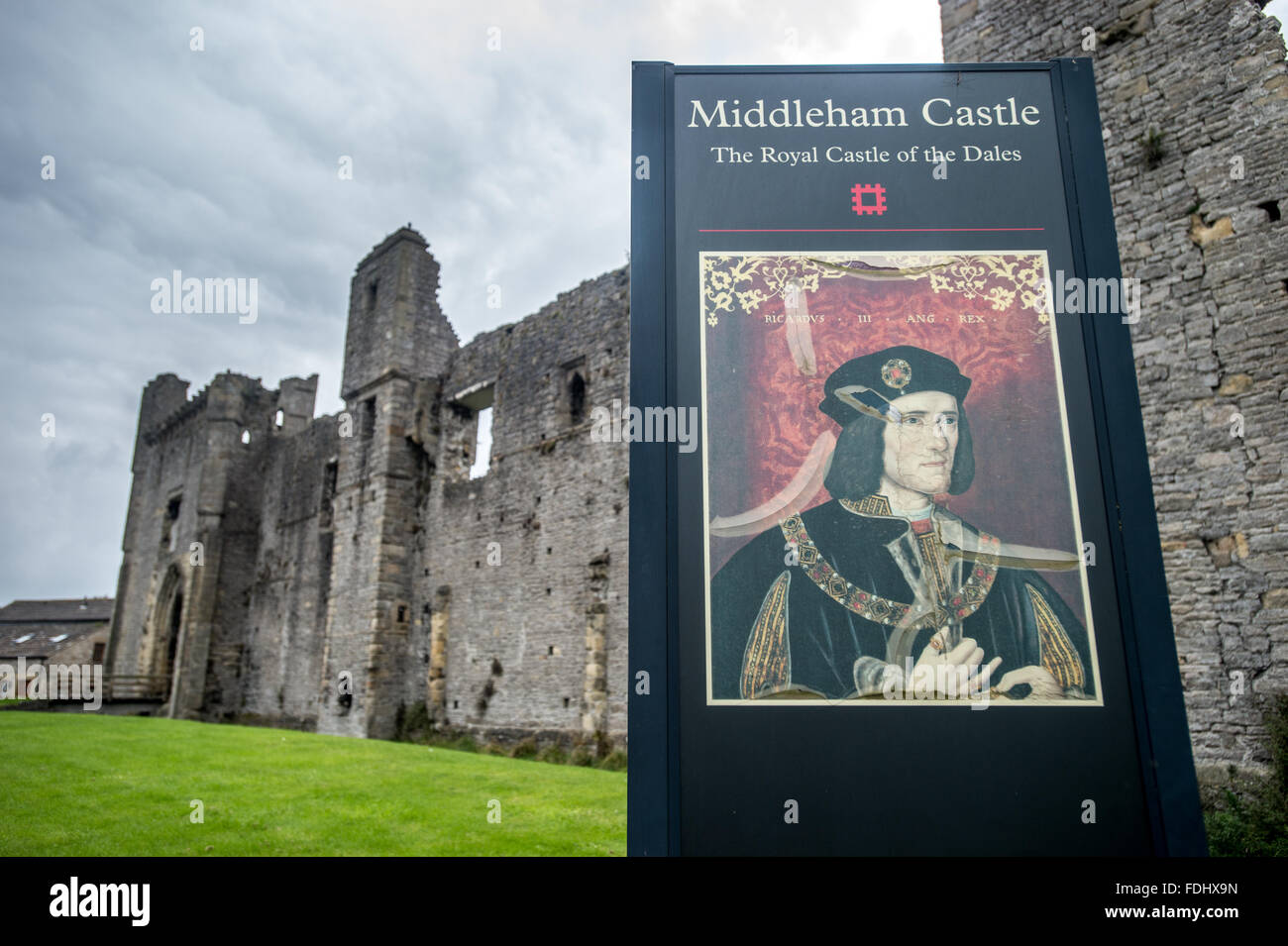 Middleham Castle in Wensleydale in Yorkshire, England, UK Stock Photo ...