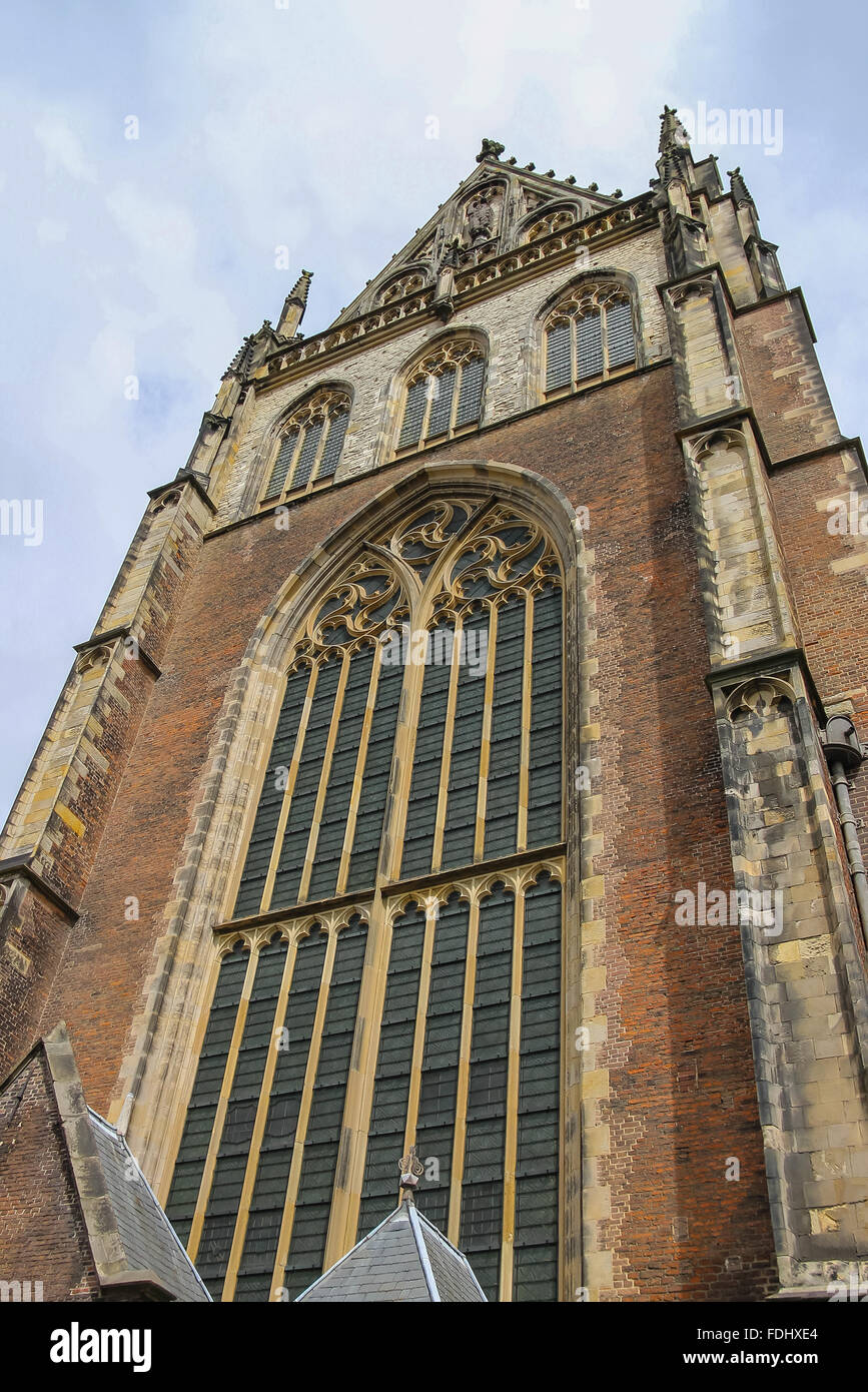 Facade of the Grote Kerk (Sint-Bavokerk) in the historic center of ...