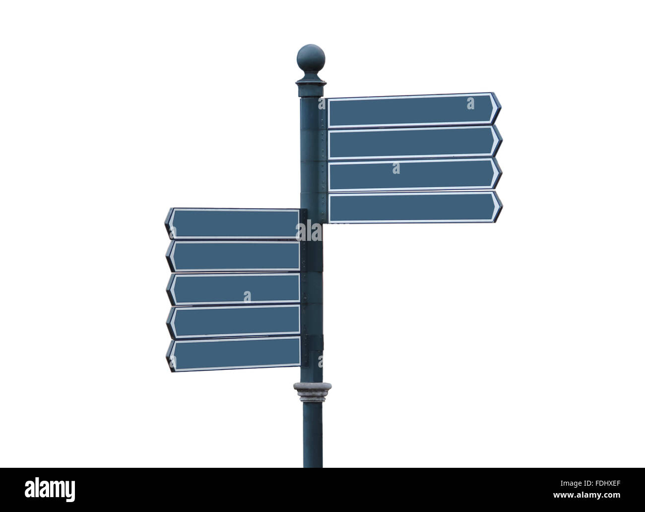 Tourist signpost at the crossroads isolated on white background Stock ...