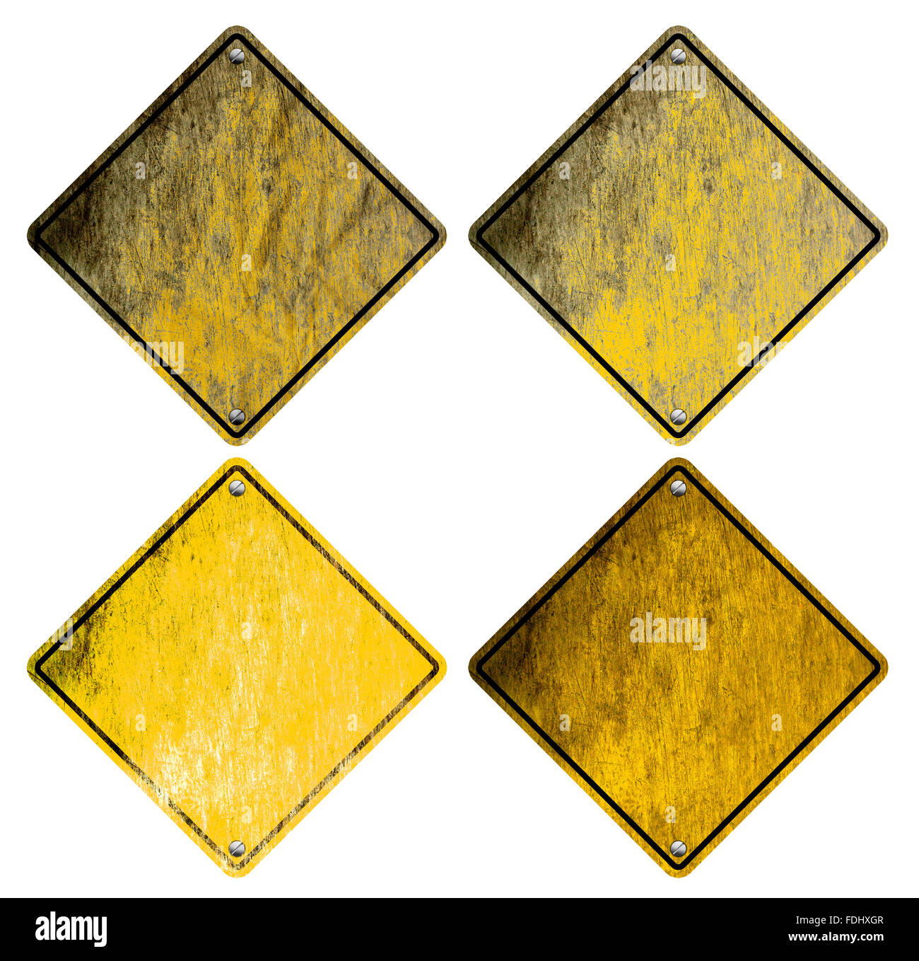 Yellow diamond shape sign hi-res stock photography and images - Alamy