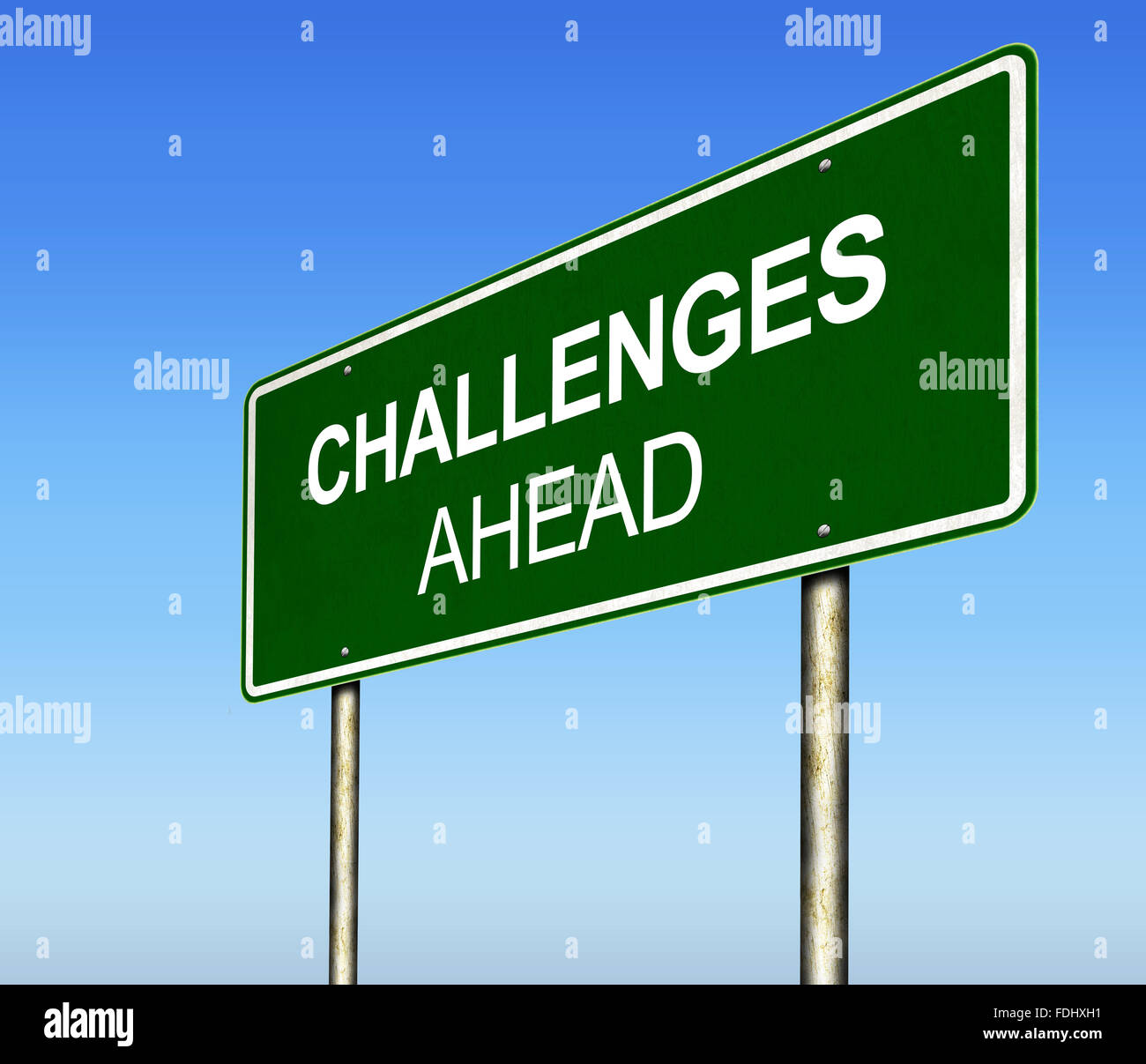 Challenges Ahead Sign