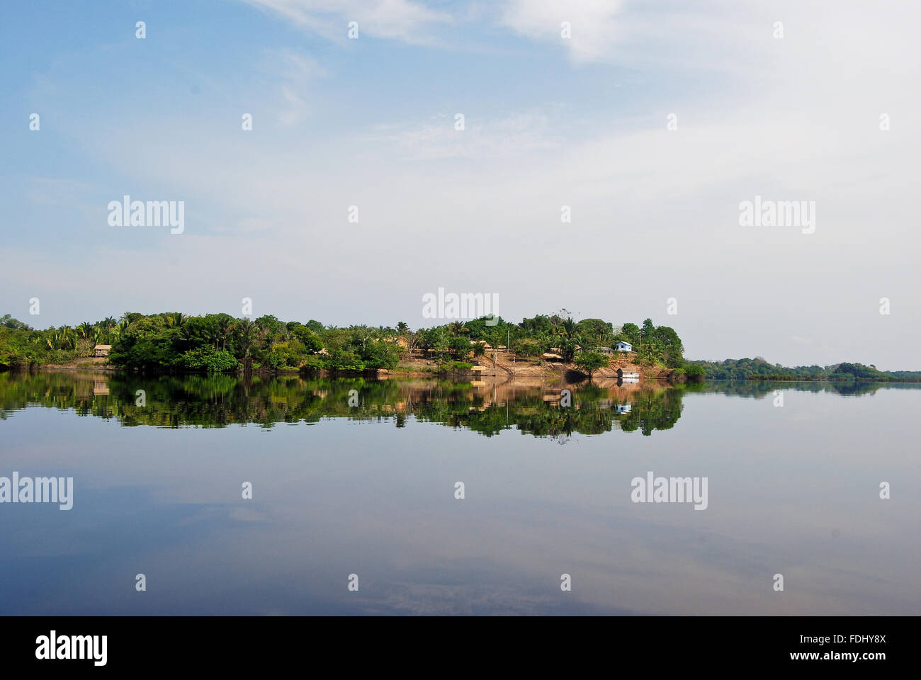 Amazon rainforest: Expedition by boat along the Amazon River near ...
