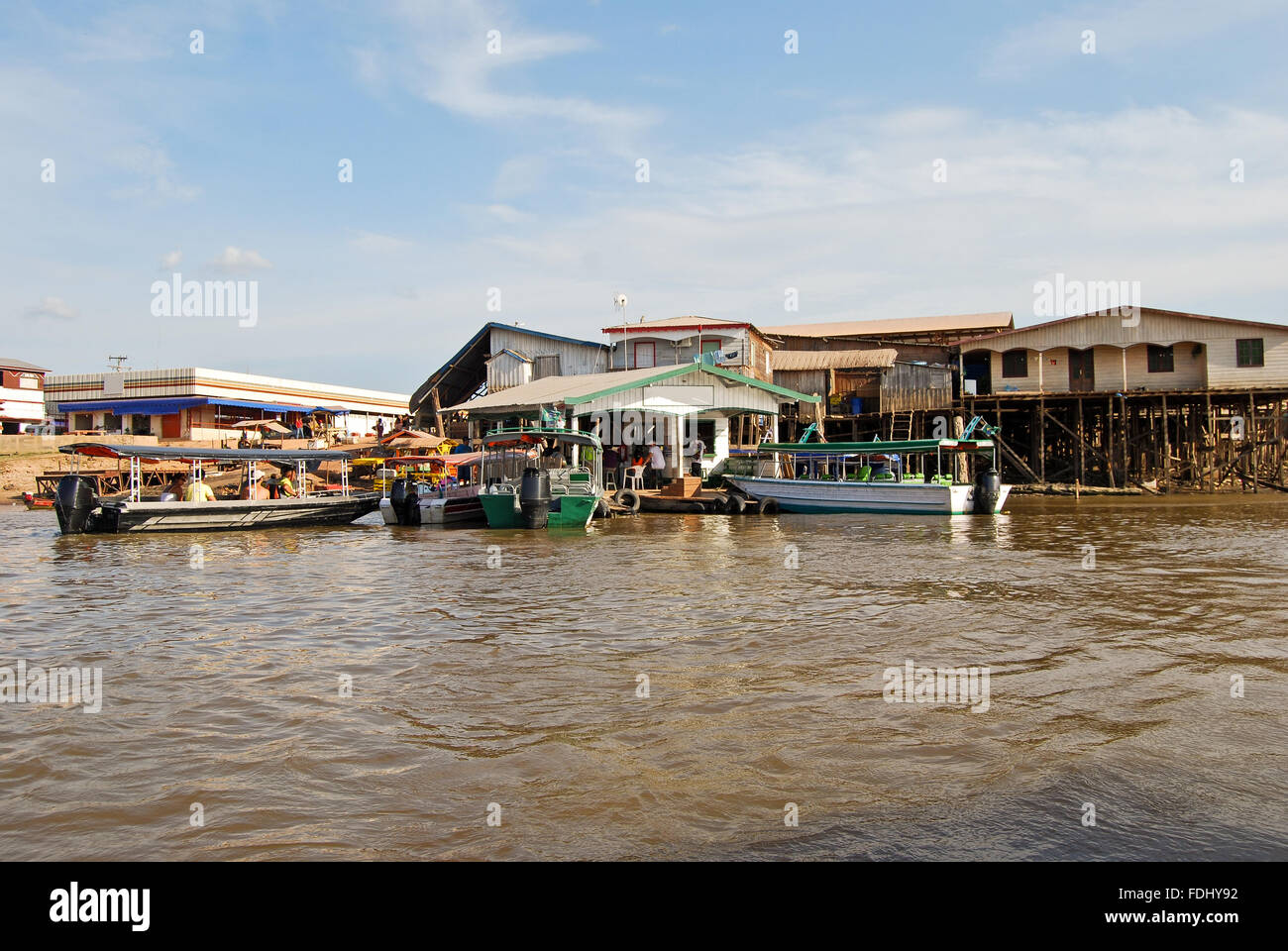 Amazon rainforest: Port of Careiro da Várzea near Manaus, Brazil Stock ...