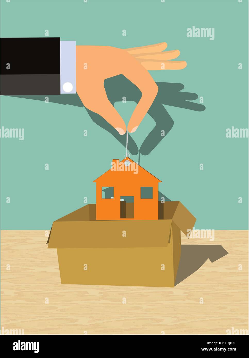 Box moving home Stock Vector Images - Alamy