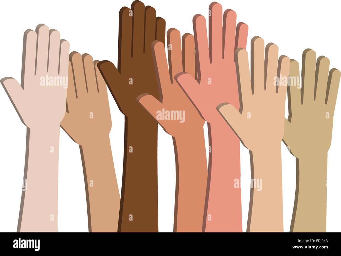 Raise hands in class Stock Vector Images - Alamy