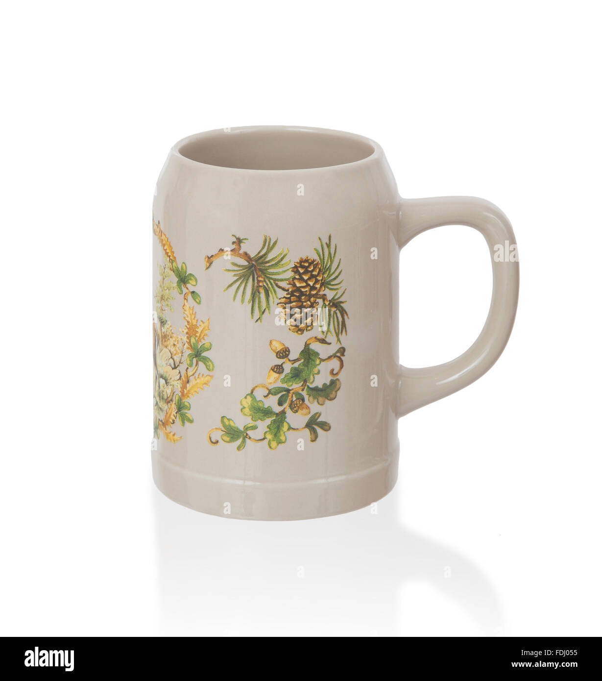 Old tankard isolated on a white background Stock Photo - Alamy