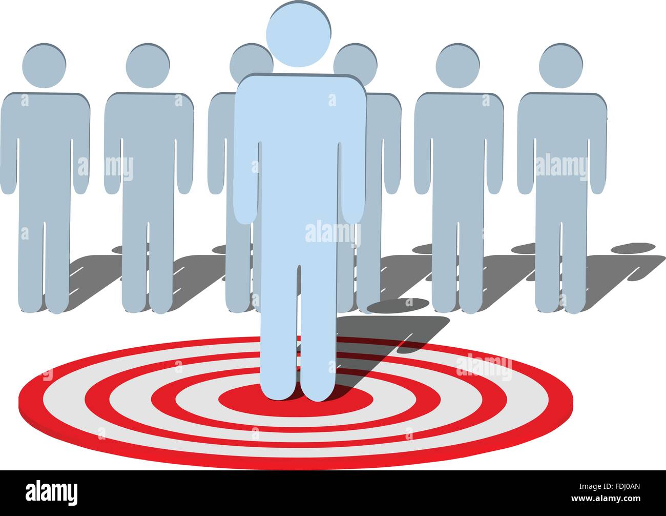 Target customer concept person Stock Vector Images - Alamy