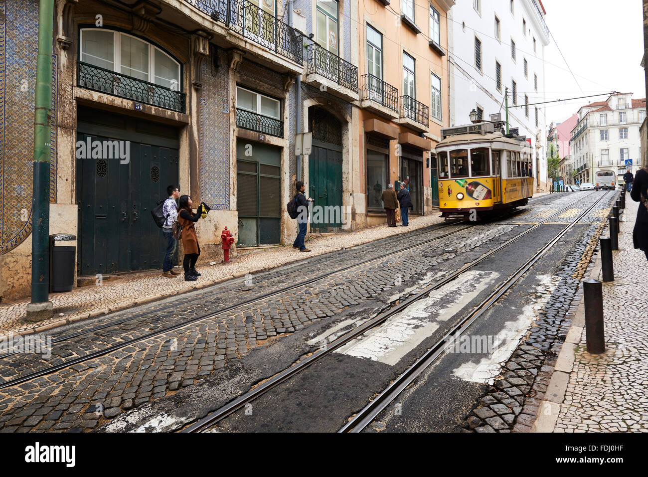 Tram 12, Lisbon, Portugal Stock Photo - Alamy