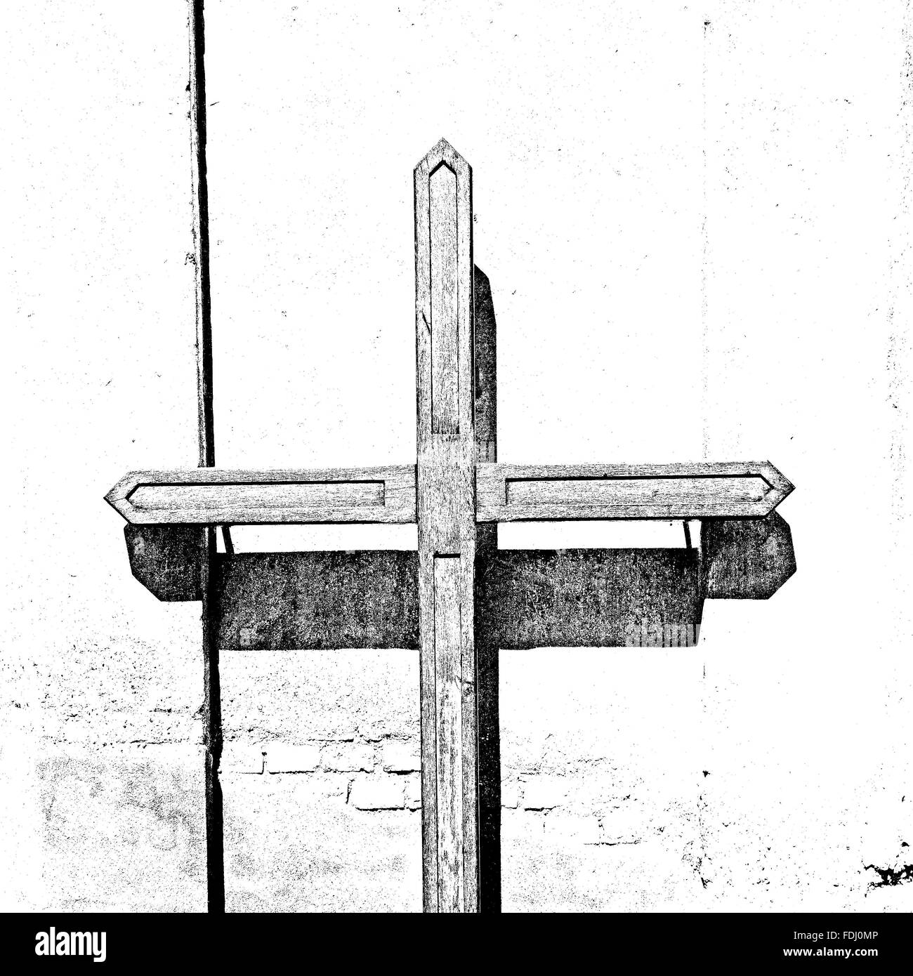 wall abstract cross in italy europe and the sky background Stock Photo ...