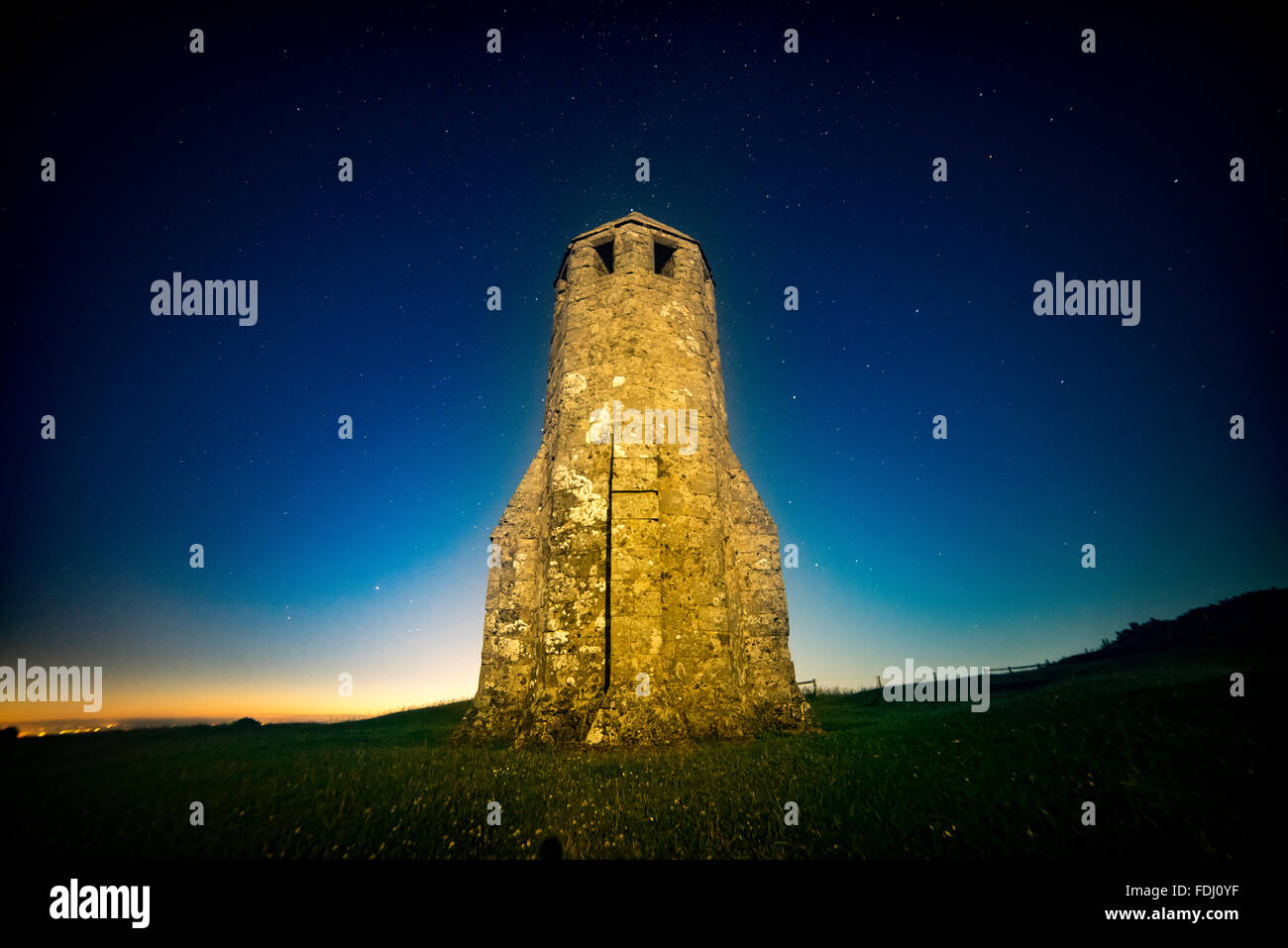 A tall medieval octagonal tower, allegedly a lighthouse, built here in ...