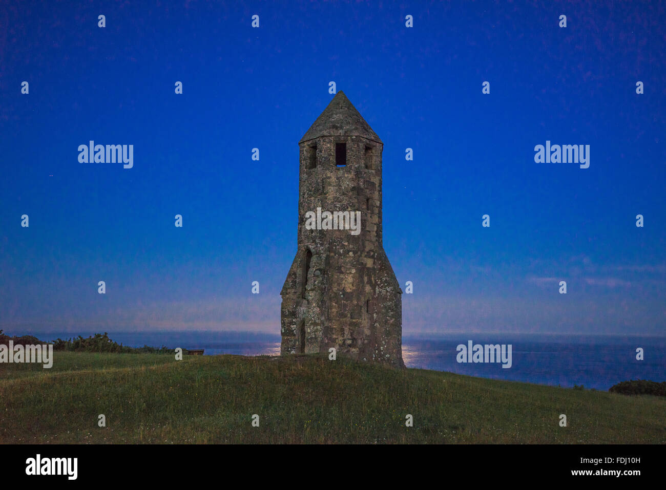 A tall medieval octagonal tower, allegedly a lighthouse, built here in ...