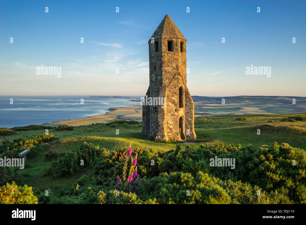 A tall medieval octagonal tower, allegedly a lighthouse, built here in ...