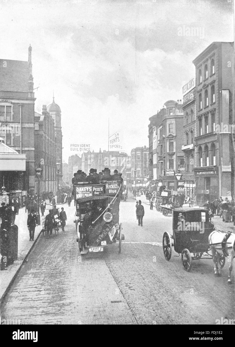 LONDON: Bishopsgate (Without) - Looking East from near Liverpool Street ...