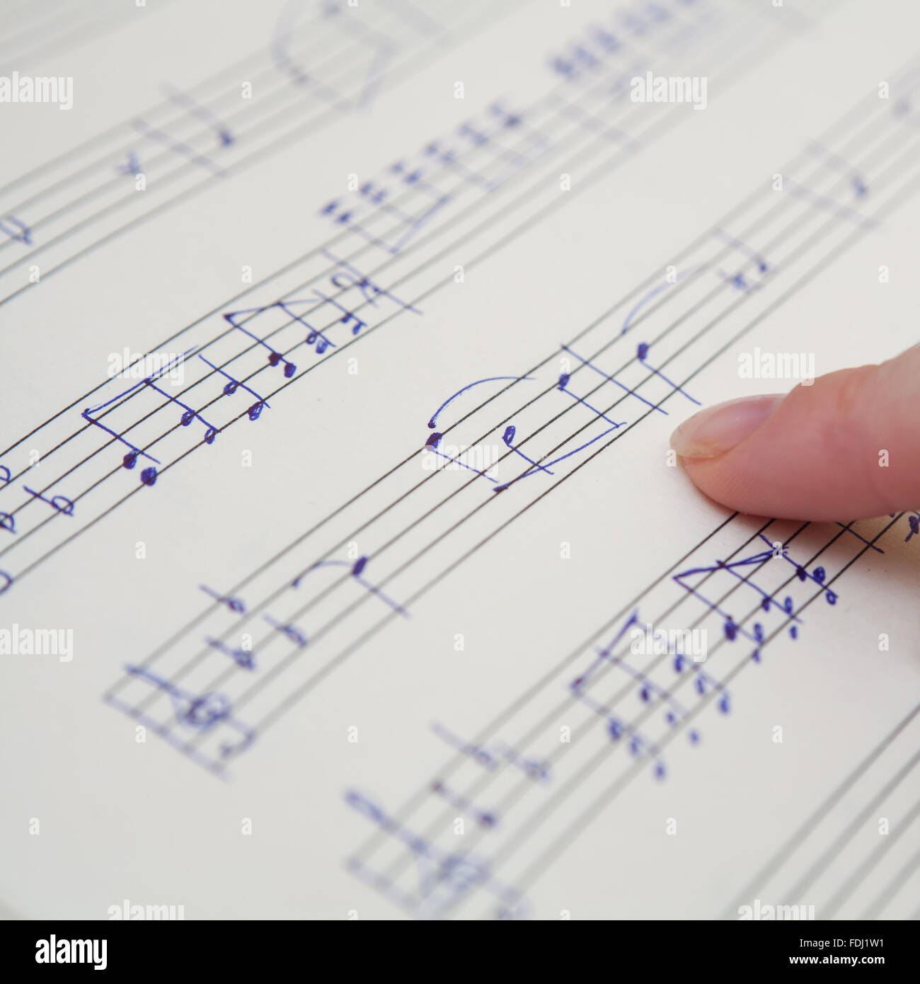 Music book with handwritten notes Stock Photo - Alamy
