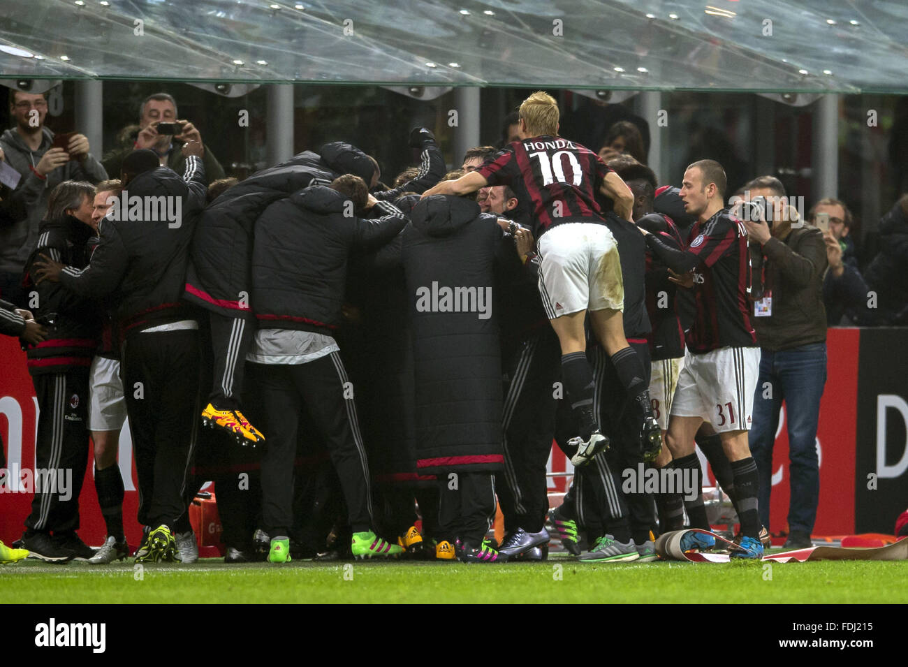 Milan team group, JANUARY 31, 2016 - Football / Soccer : Alex of AC ...