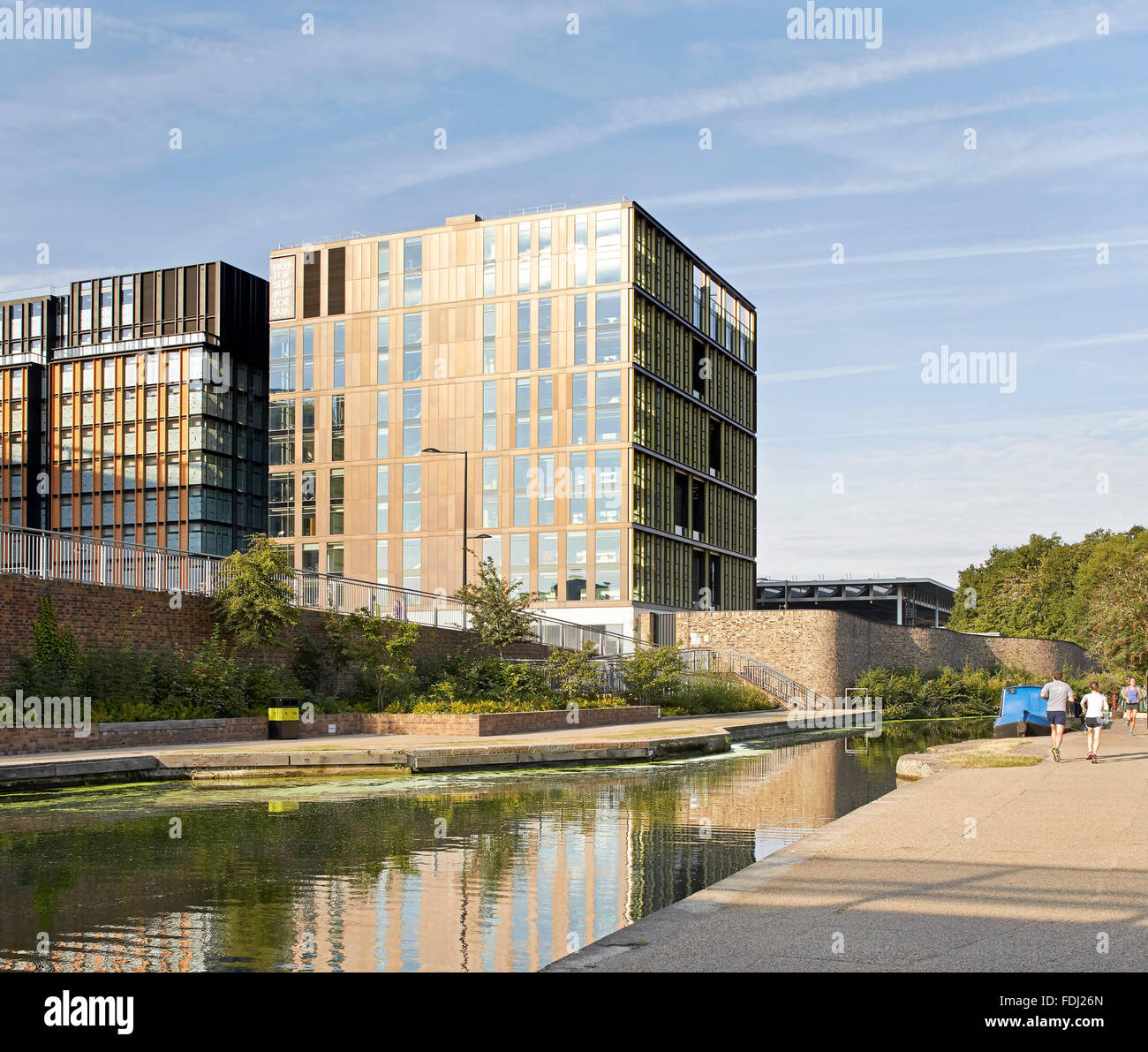 Building elevation from Grand Union Tow Path. 5 Pancras Square, London ...