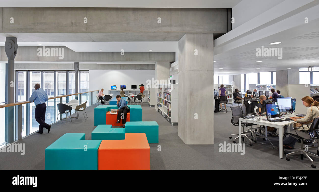 Reading and research area in library. 5 Pancras Square, London, United ...