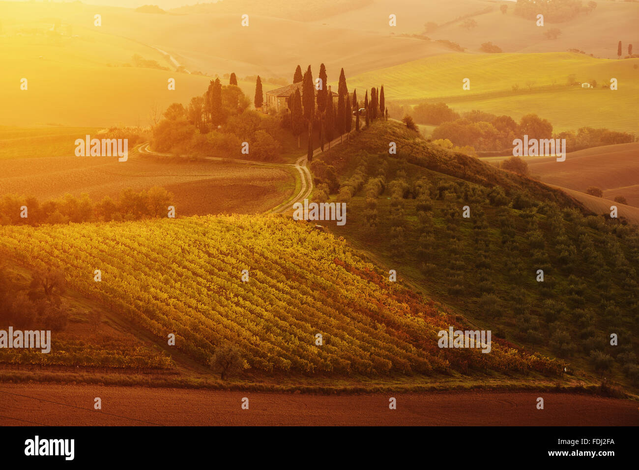 Sunrise in Italy Stock Photo - Alamy
