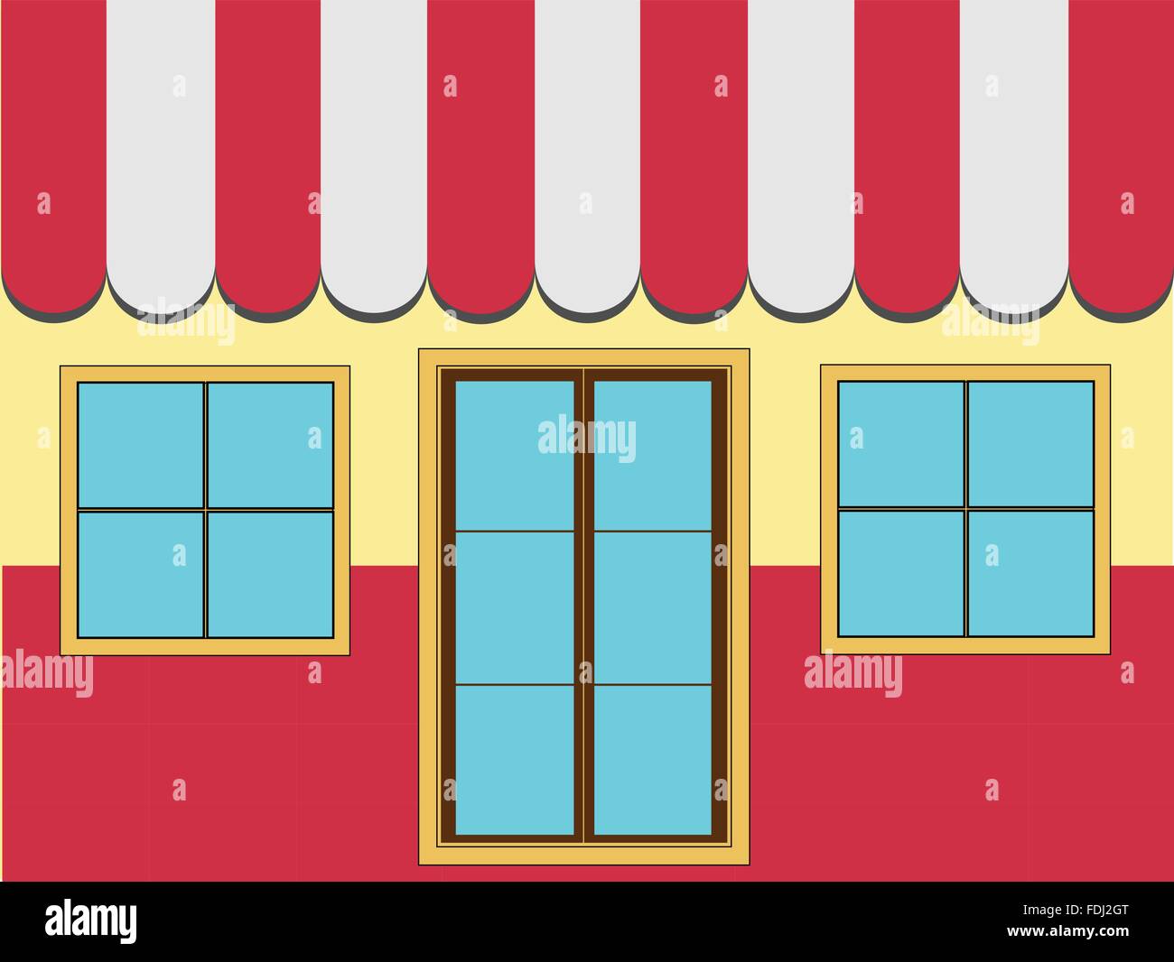 Red white facade Stock Vector Images - Alamy