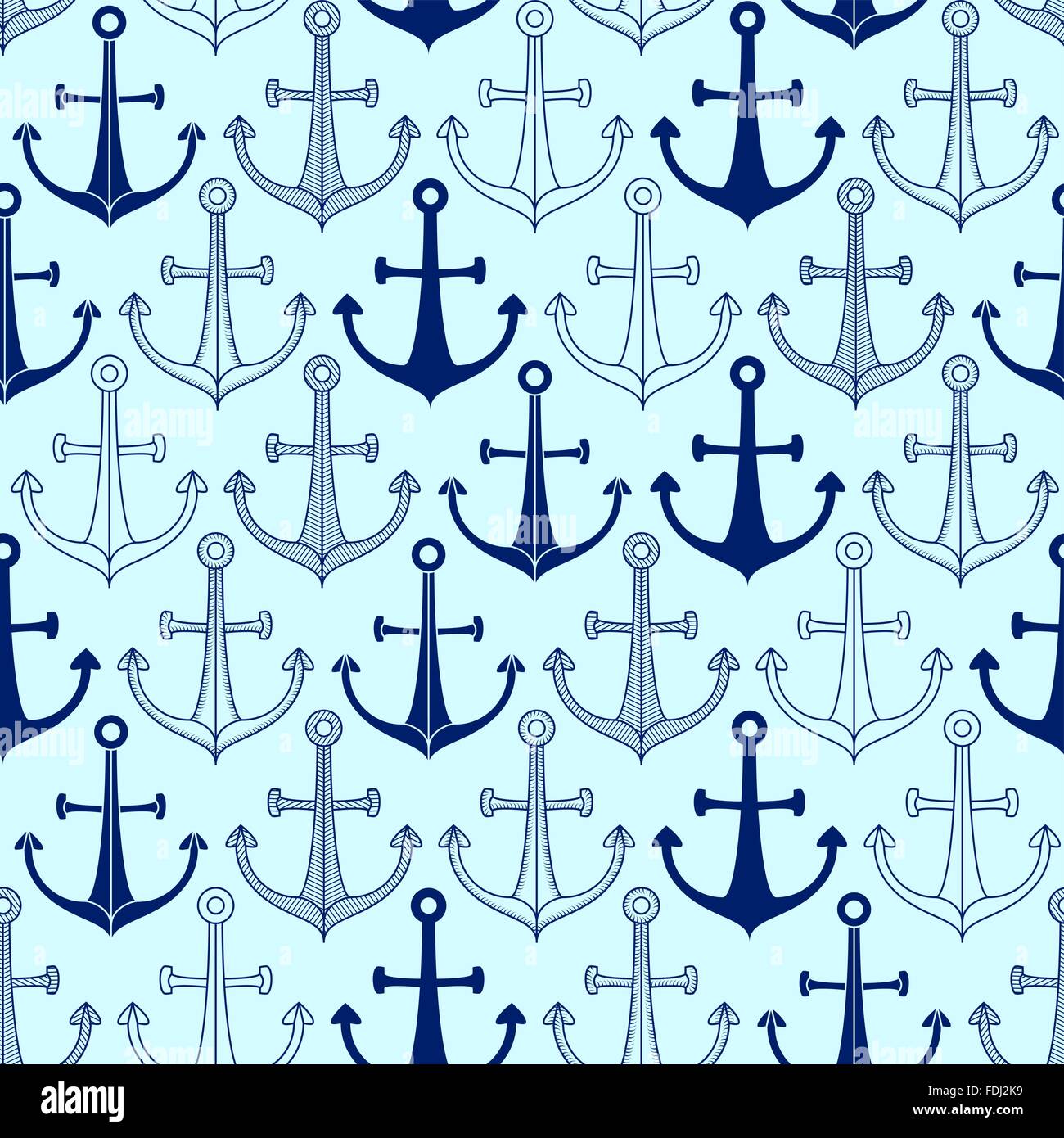 Anchor seamless pattern vector vectors Stock Vector Images - Alamy