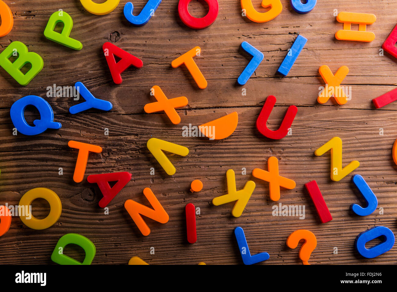 Colorful plastic letters Stock Photo - Alamy