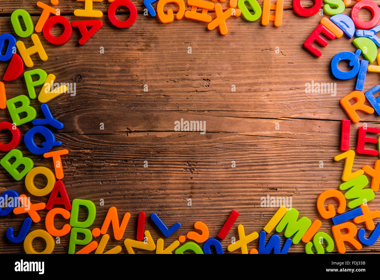 Colorful plastic letters Stock Photo - Alamy
