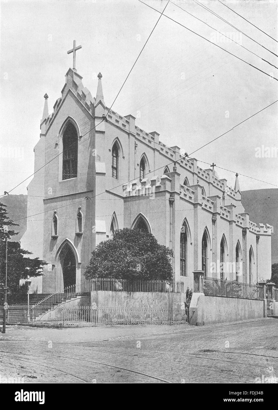 SOUTH AFRICA: St Mary's Roman Catholic Cathedral, Cape Town, old print ...