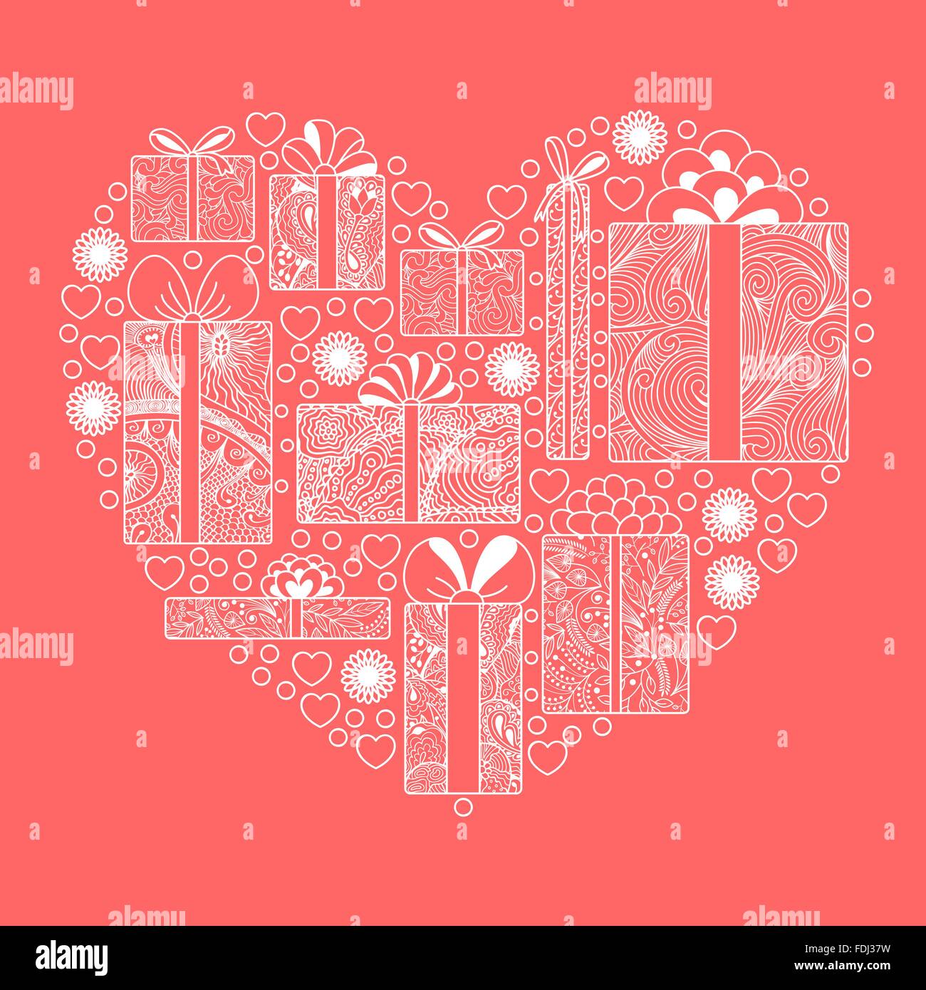 Vector heart shape bow Stock Vector Images - Alamy