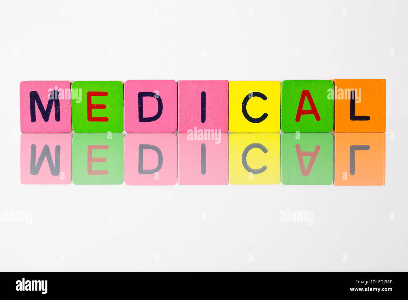 Medical - an inscription from children's wooden blocks Stock Photo - Alamy