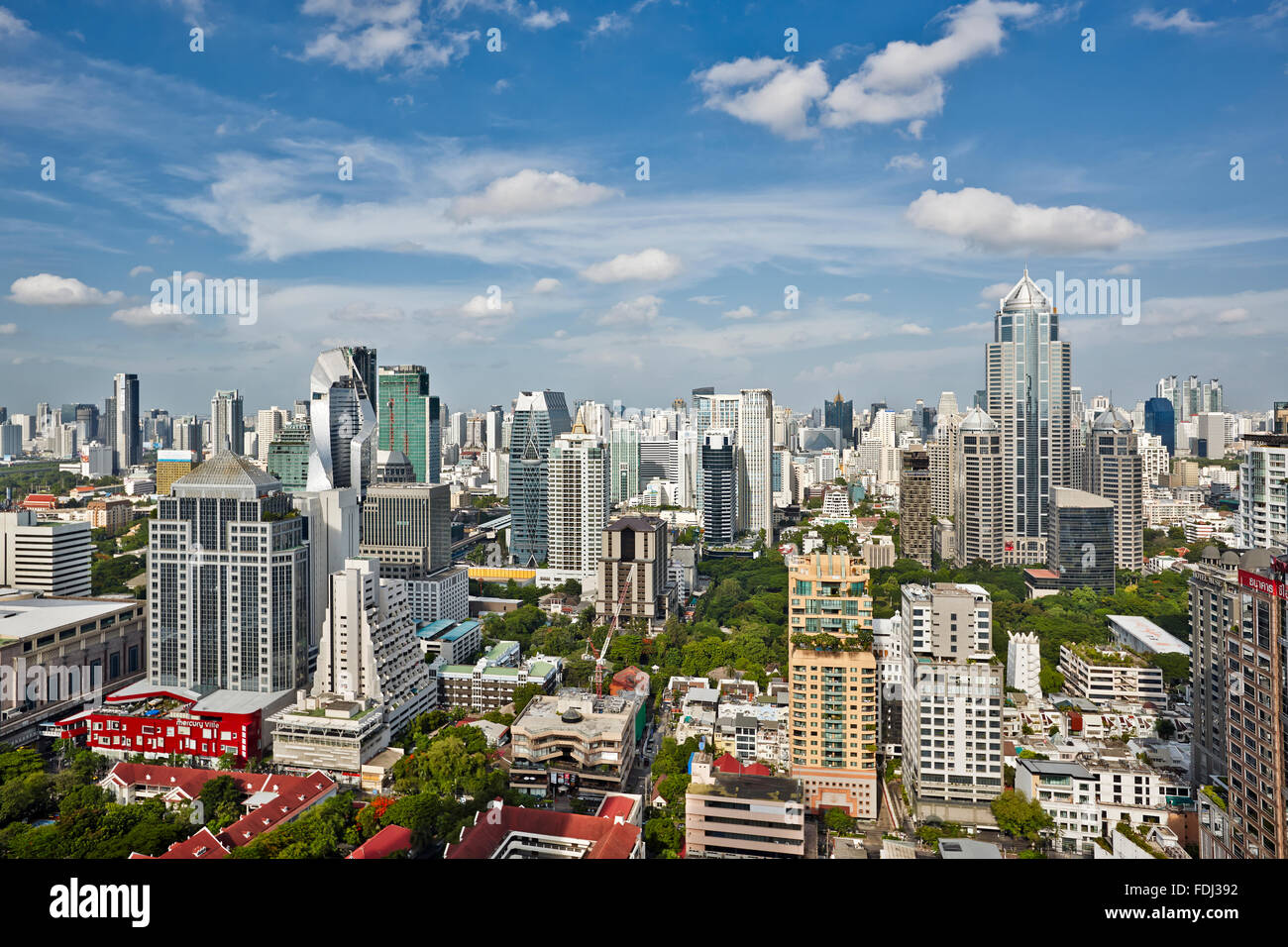 Blue skies above bangkok city skyline hi-res stock photography and images - Alamy