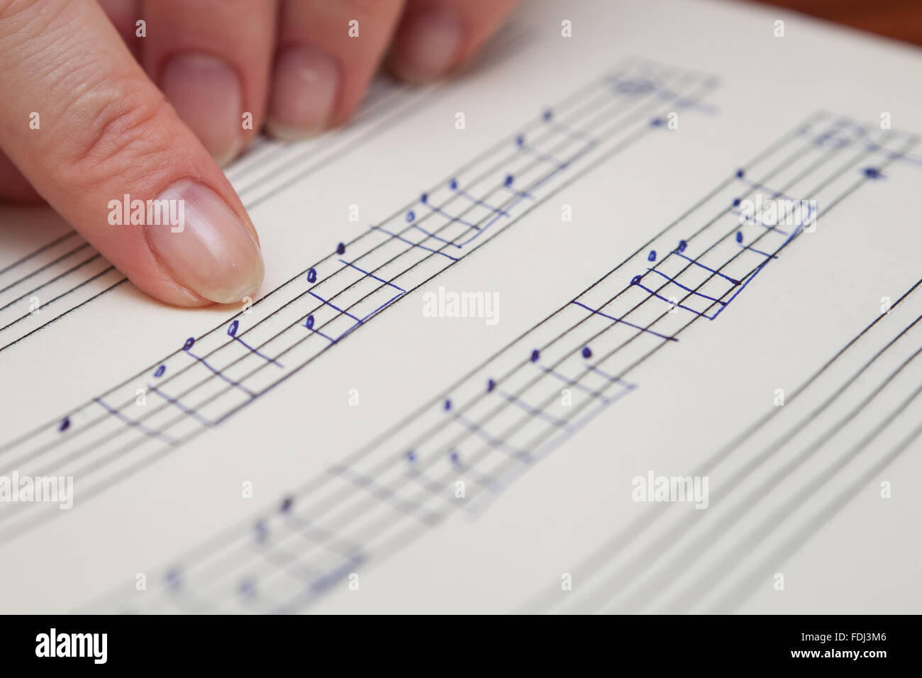 Music book with hand written notes Stock Photo - Alamy