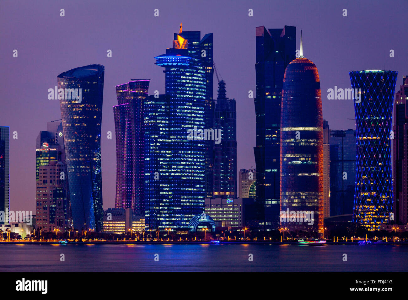 Trade center doha night hi-res stock photography and images - Alamy