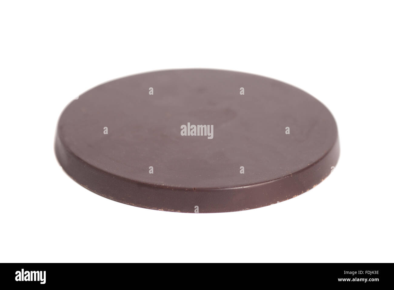 Round chocolate bar isolated on white background Stock Photo - Alamy