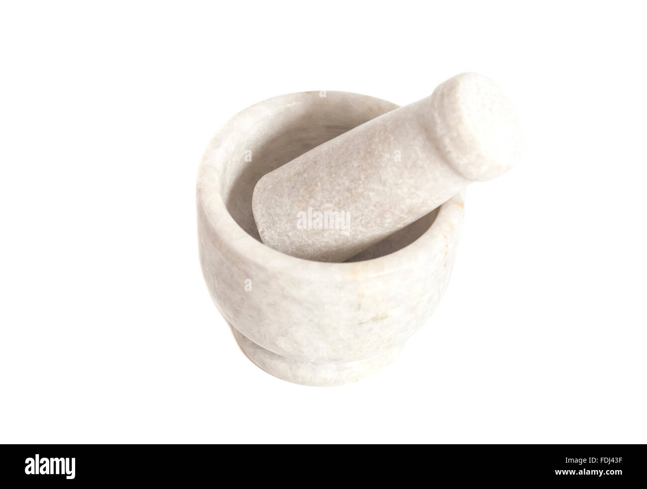 Ceramic mortar and pestle isolated on white background Stock Photo - Alamy