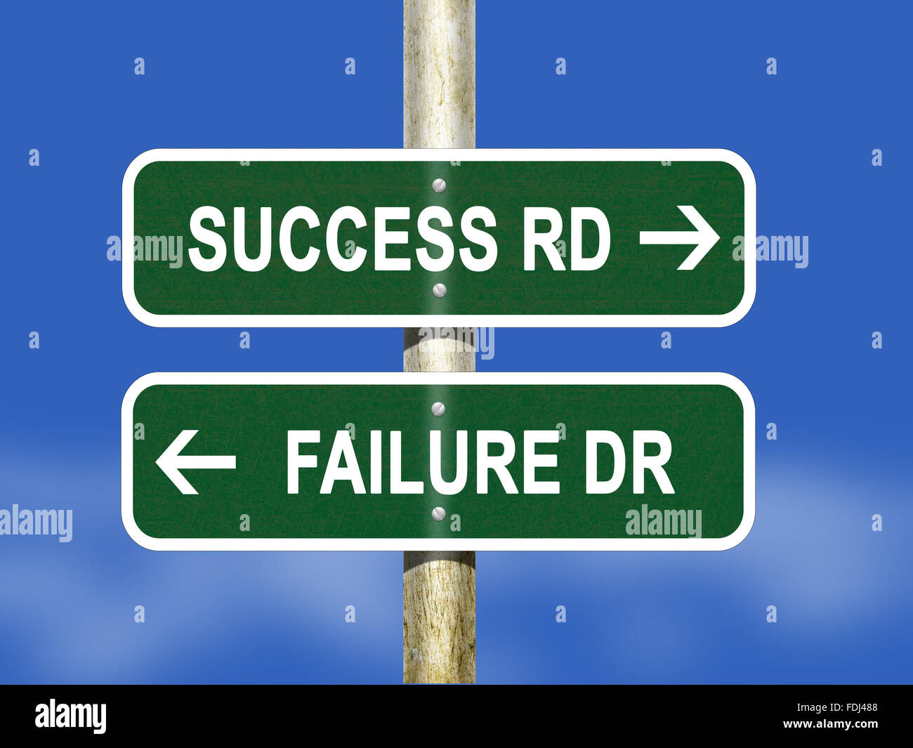 Success and Failure Road Signs Stock Photo - Alamy