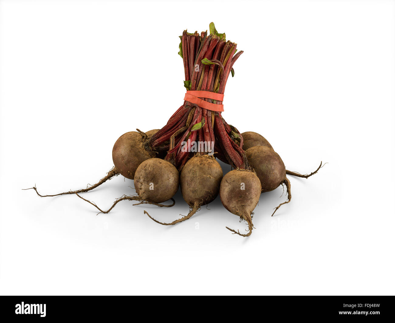 Organic Bunched Beetroot isolated on white Stock Photo - Alamy