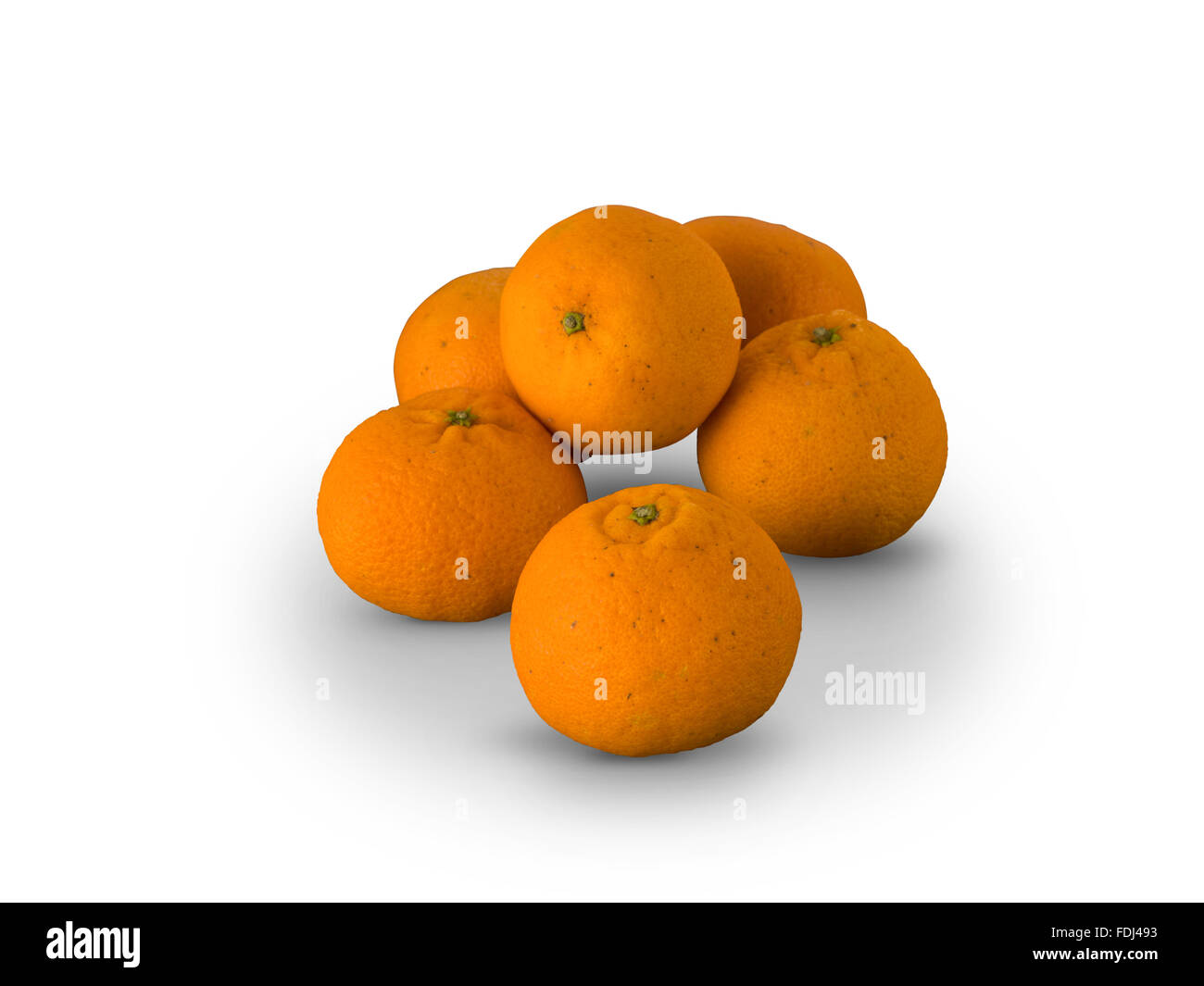 Organic Clementines Nules oranges isolated on white background Stock ...