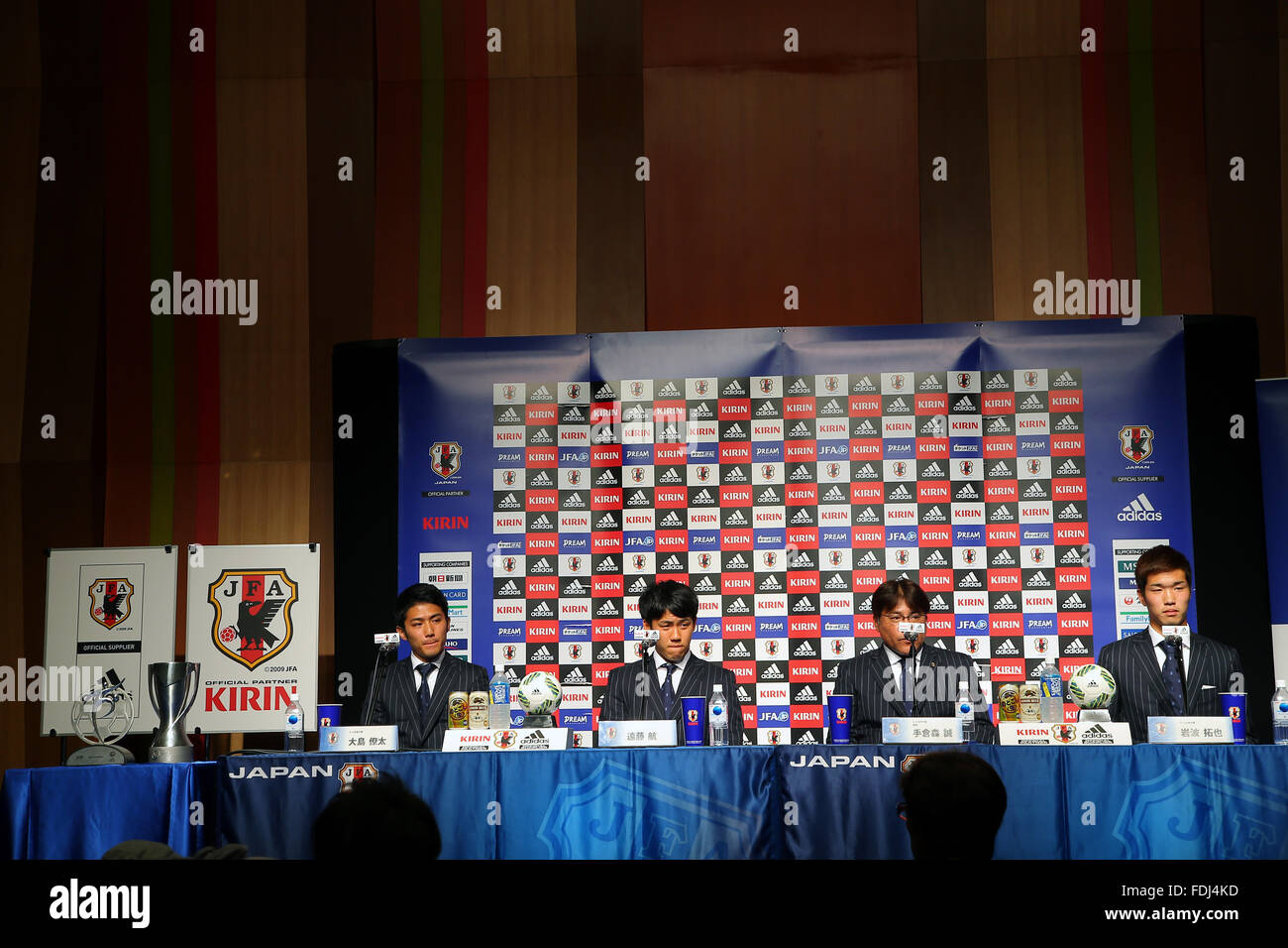 (L-R) Ryota Oshima, Wataru Endo, Makoto Teguramori, Takuya Iwanami (JPN ...
