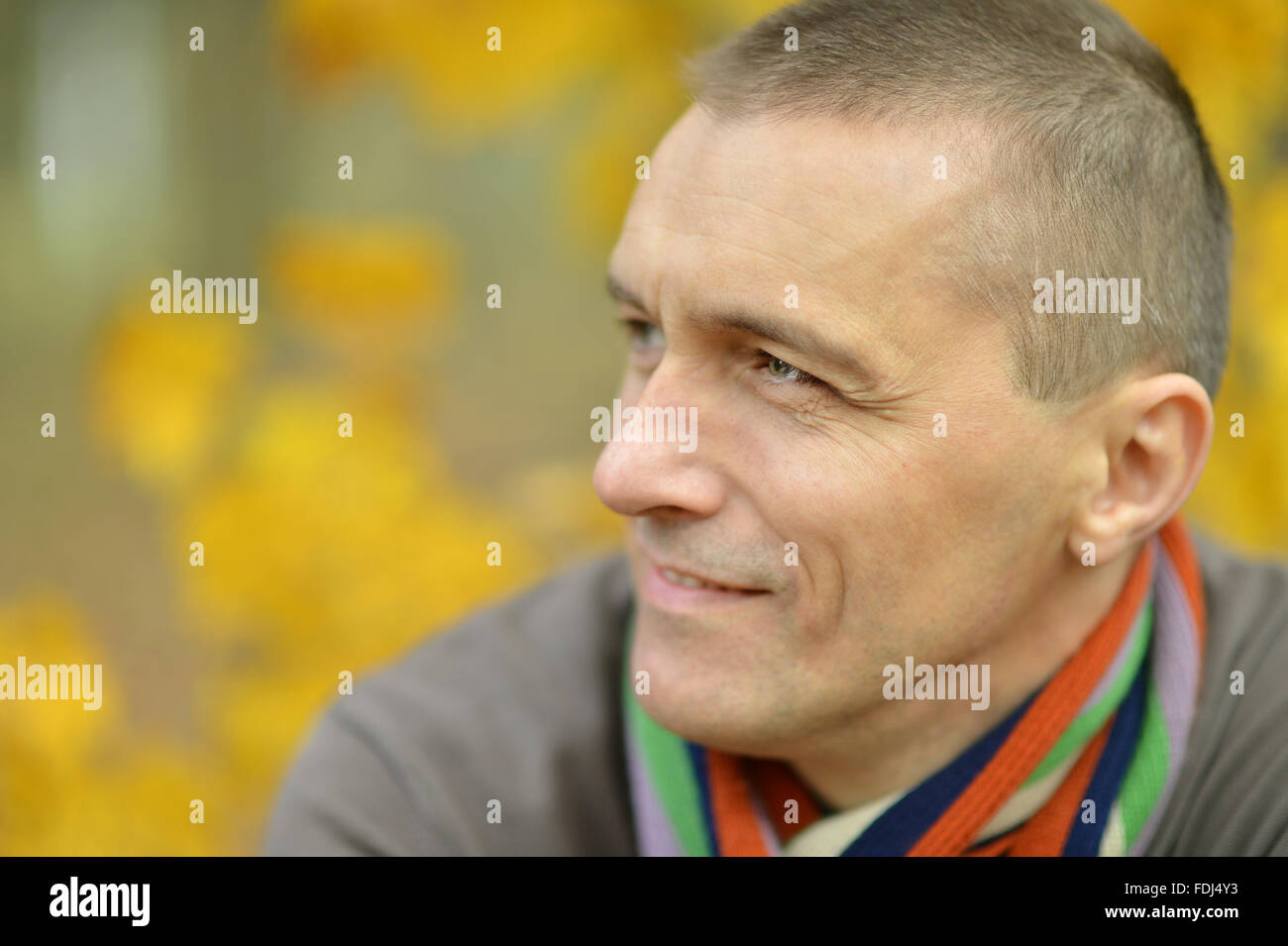 Sad man out for a walk Stock Photo - Alamy