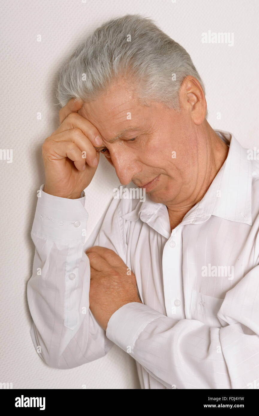 Sad old man Stock Photo - Alamy