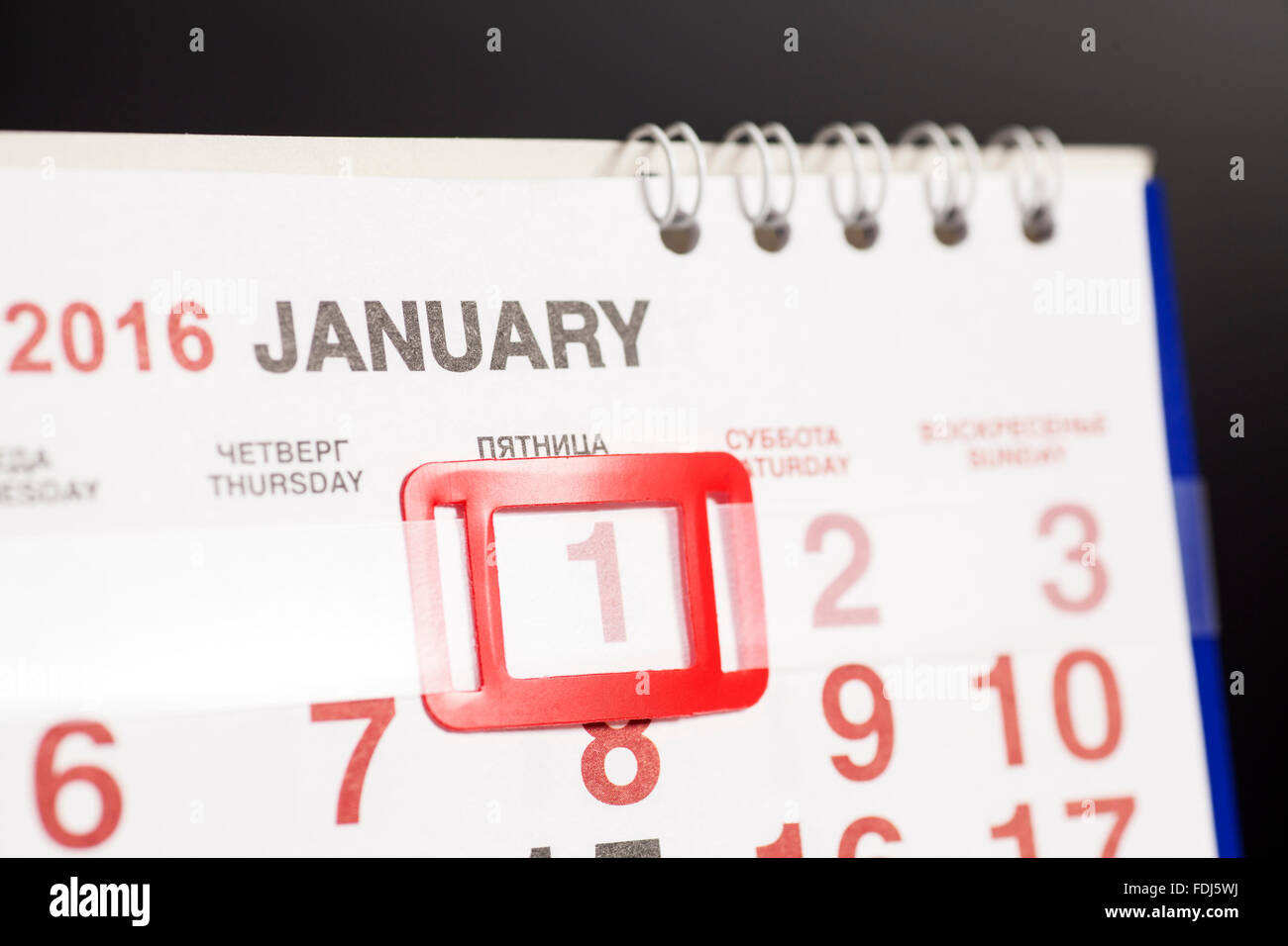 Monday january 1st calendar hi-res stock photography and images - Alamy