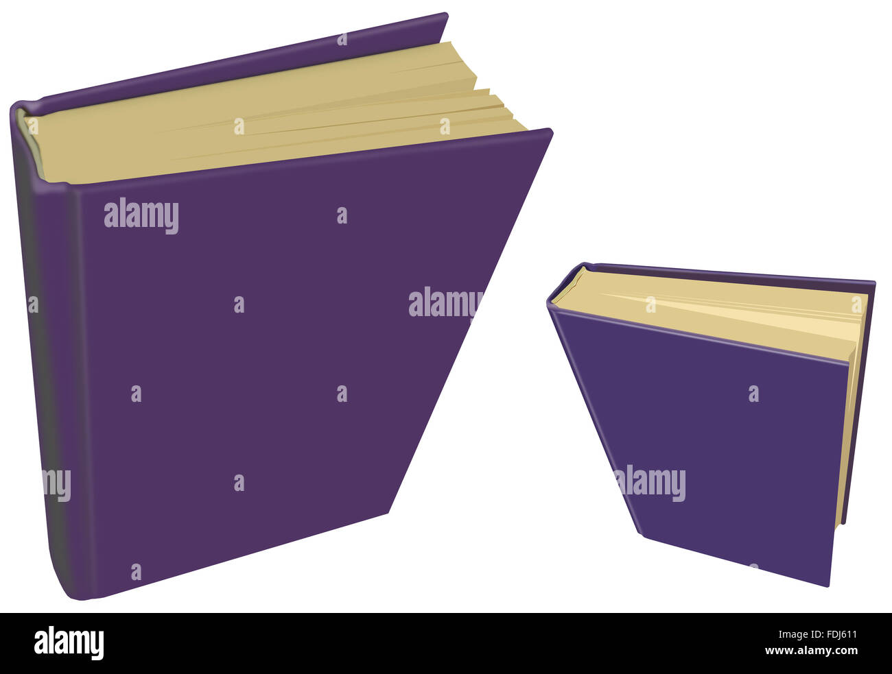 Two Books with Blank Purple Covers (Isolated on white Stock Photo - Alamy