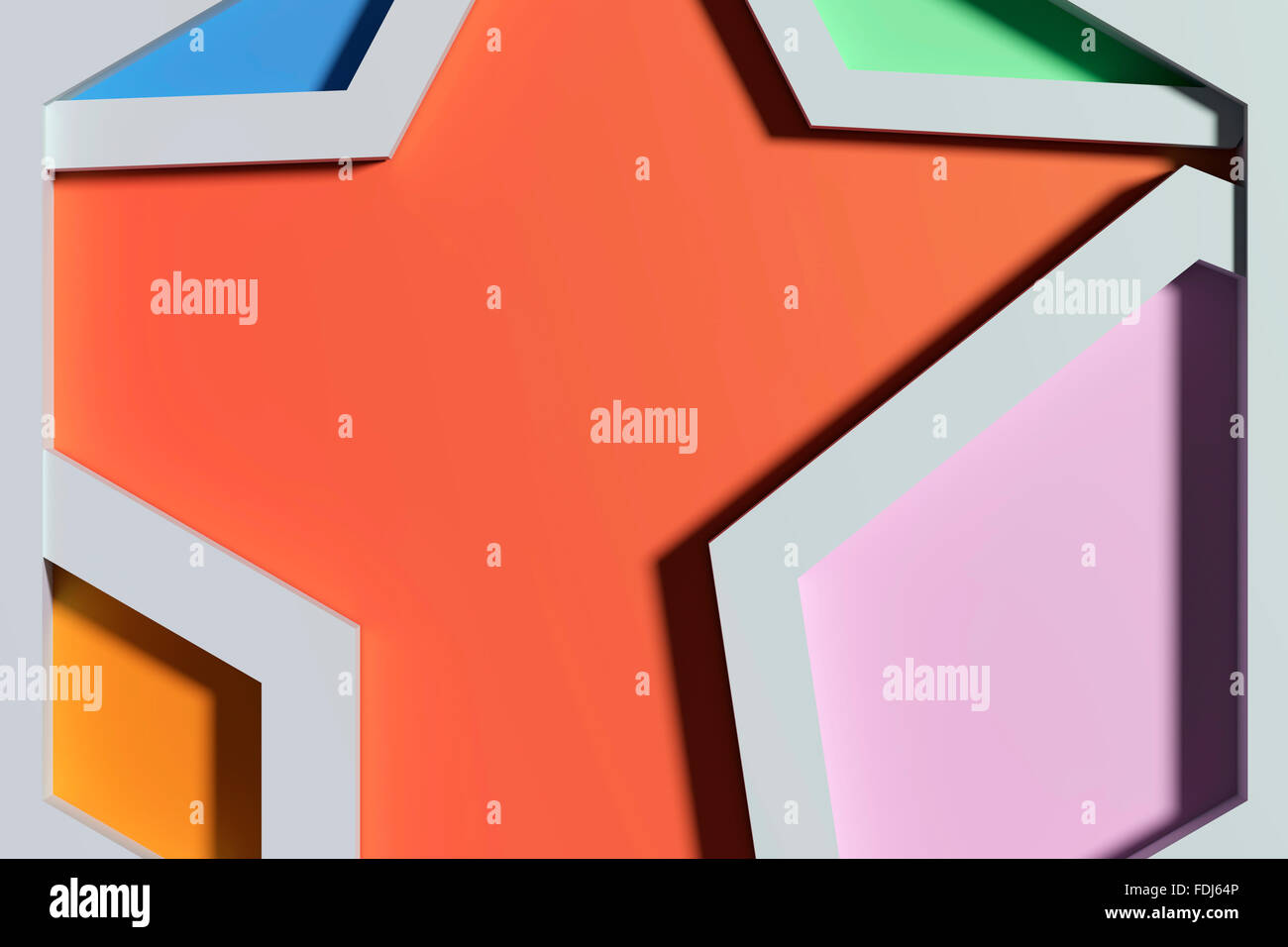 3d redering of close-up of three-dimensional colorful angles Stock ...