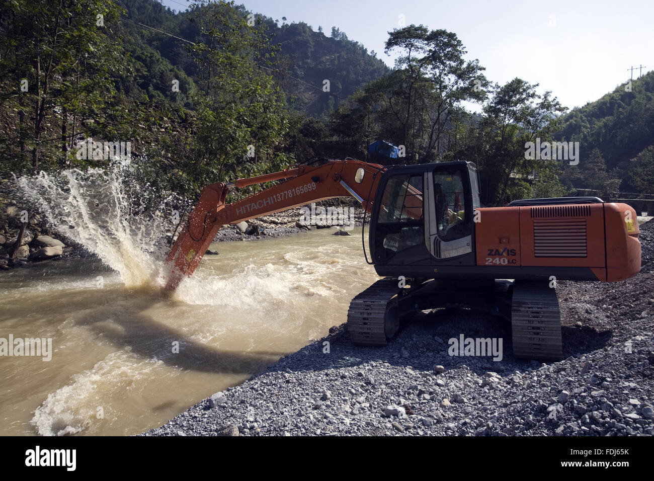 Dammed Lake Shaw Bridge disaster area An County Mianyang City Sichuan ...