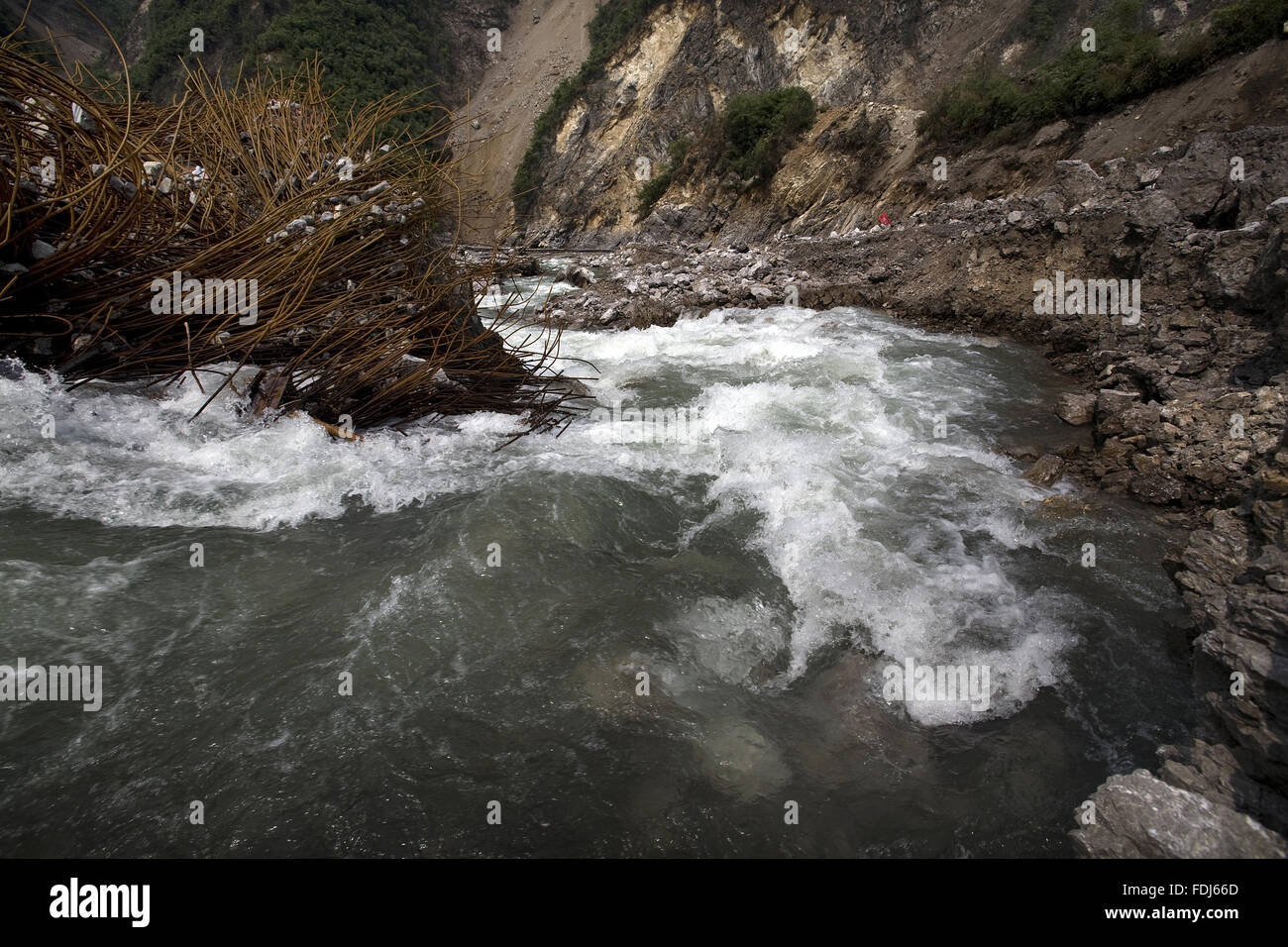Dammed Lake Shaw Bridge disaster area An County Mianyang City Sichuan ...