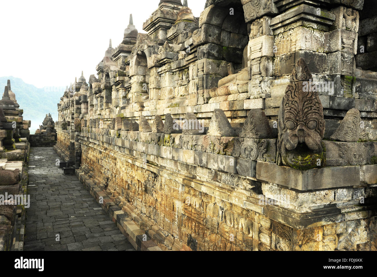 Buddhist temple of Borobudur on Java UNESCO world heritage Stock Photo ...