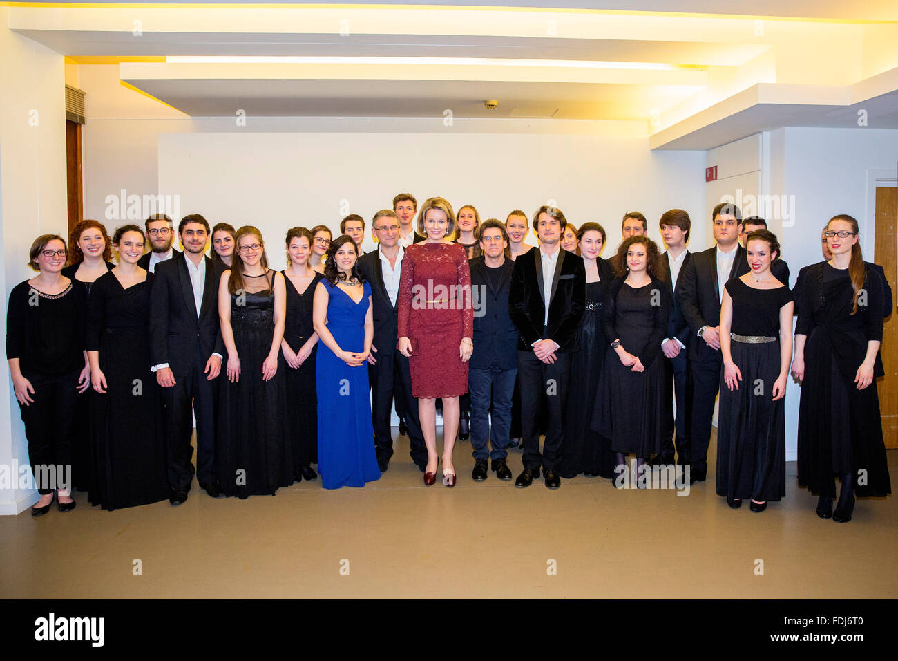 Queen Mathilde of Belgium attend the galaconcert of the Young Belgian ...