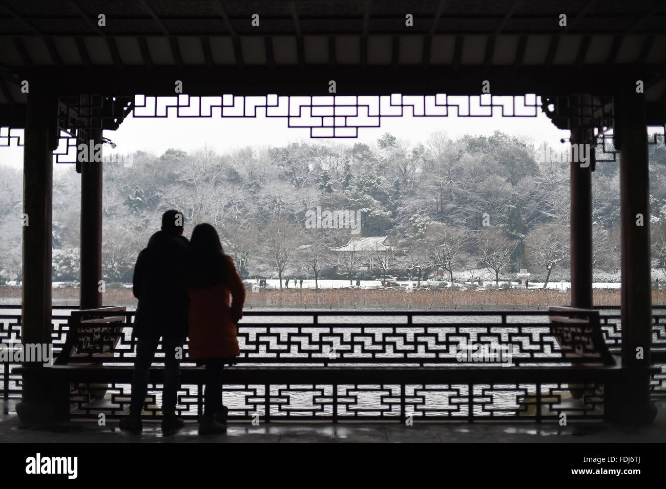 Snow in winter in hangzhou hi-res stock photography and images - Alamy