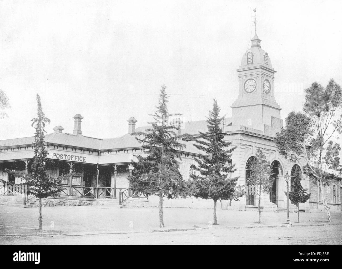 SOUTH AFRICA: King William's town- Public Buildings, antique print 1899 ...
