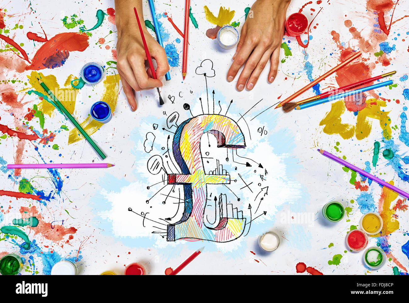 Drawing pound hi-res stock photography and images - Alamy